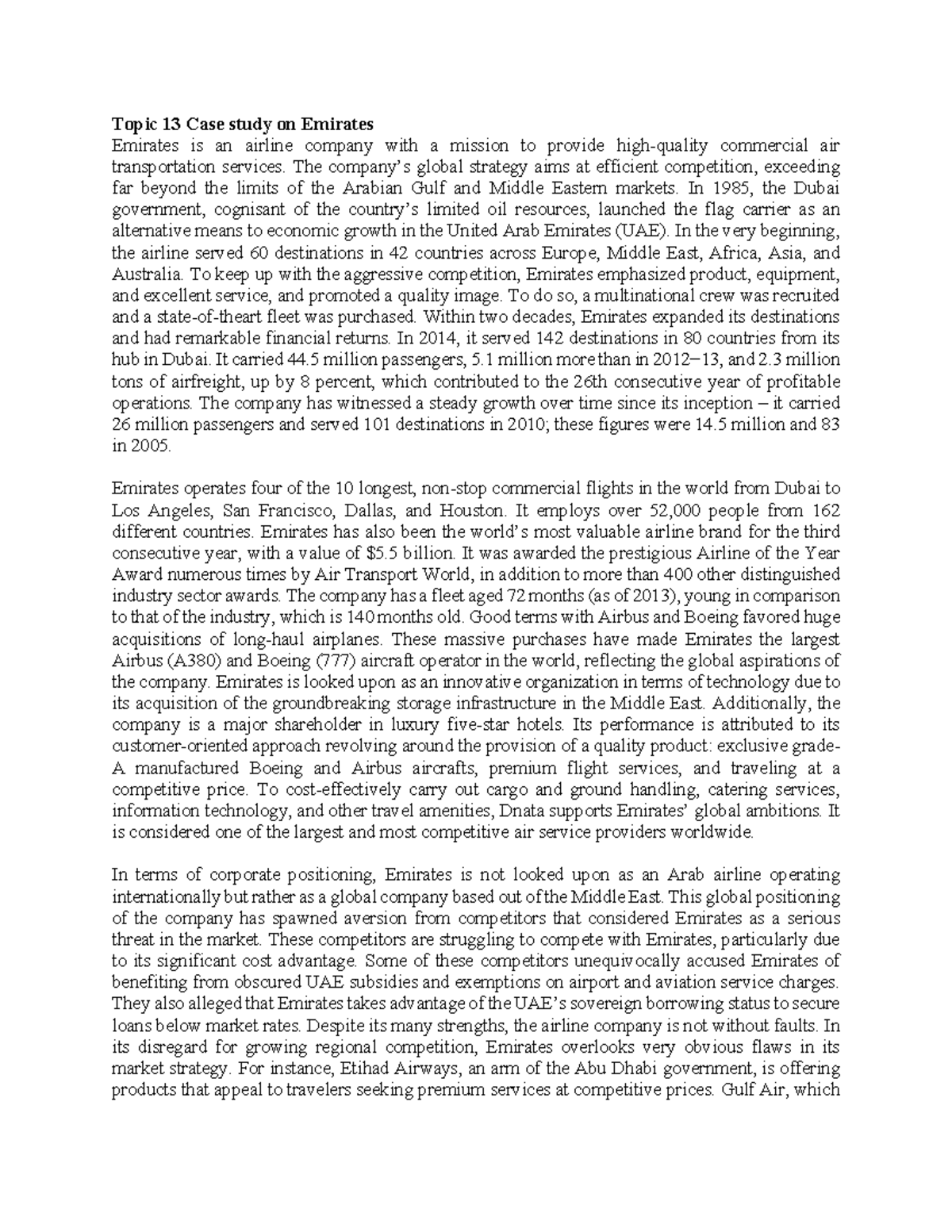 Week 2 Case Study - Developing Marketing Strategies and Plan - Topic 13 ...