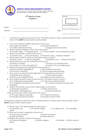 4th Periodical Exam in Science 7 - 4 th Quarter Exam Science 7 Score ...