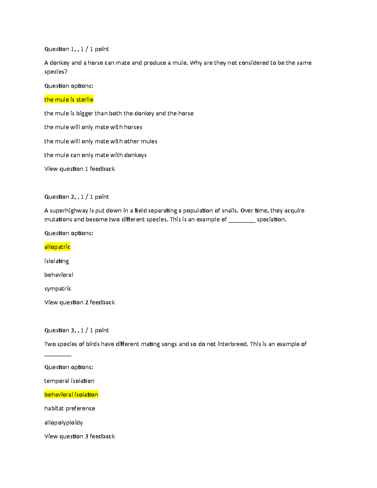 Chpater 18 Quiz - Chapter 18 Quiz - Question 1, , 1 / 1 point A donkey ...