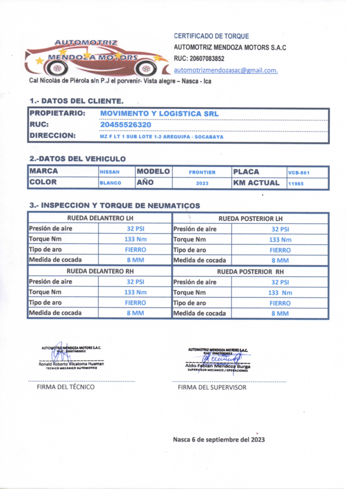 VCB-861 Certificado DE Torque (2) - Fenómenos De Transporte - Studocu