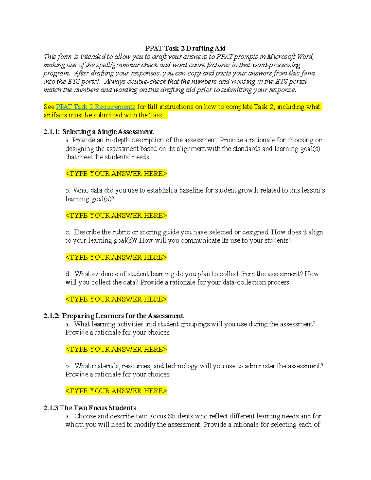 Ppat Task 2 1 Completed Ppat Task 2 Ppat Task 2 Drafting Aid This