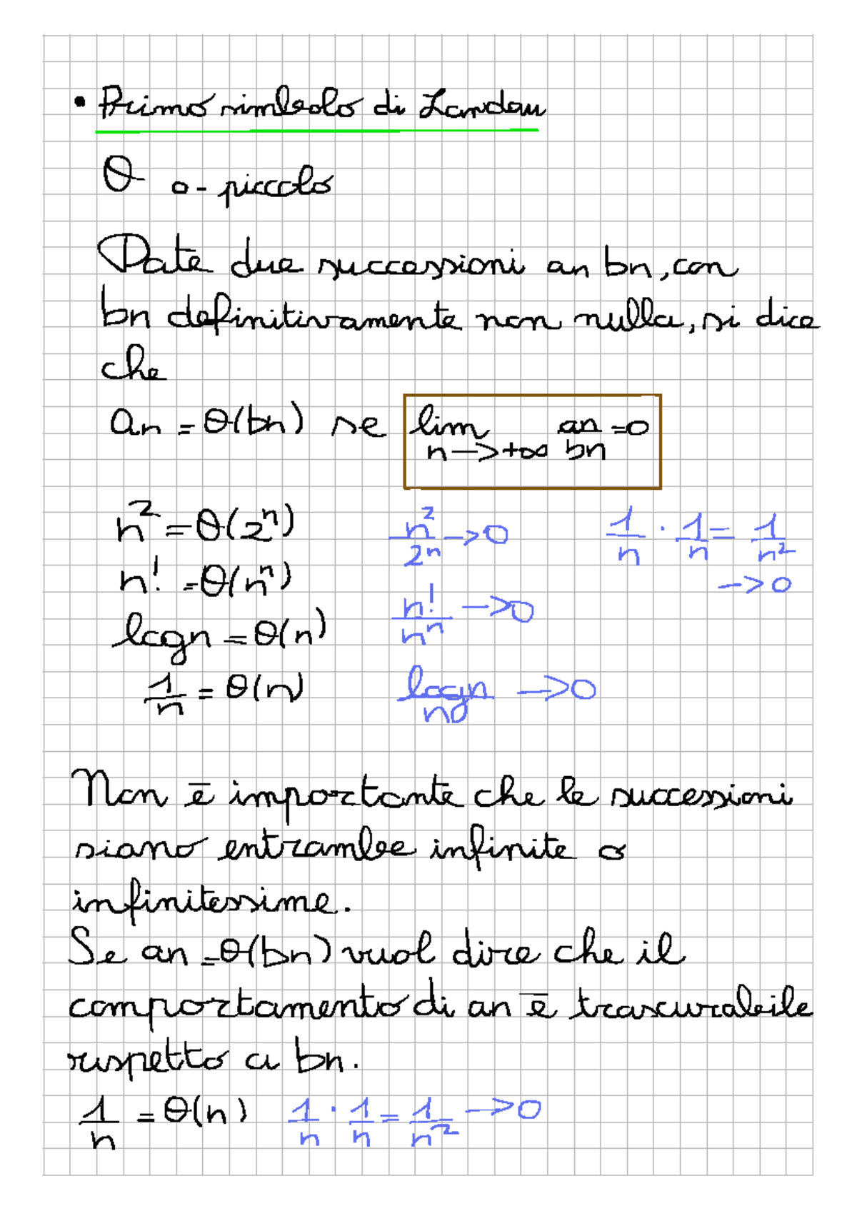Lezione 13 o-piccolo, limite notevoli e sviluppi primo ordine ...
