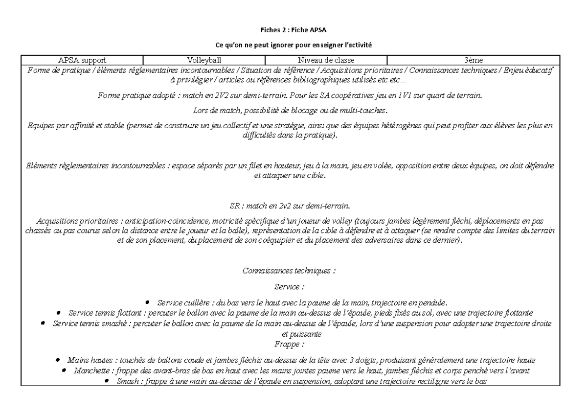 Fiche 2 fiche APSA Basket-ball - Fiches 2 : Fiche APSA Ce qu’on ne peut ...