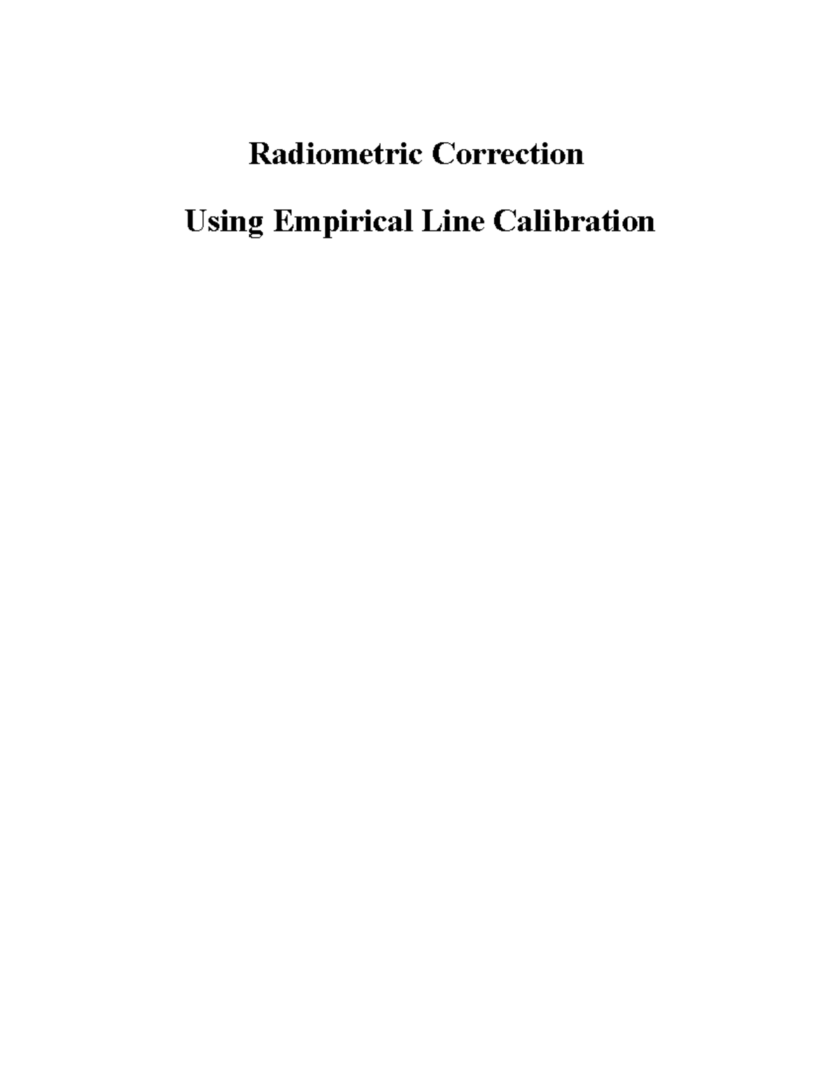 Lab 04 - Radiometric correction - Radiometric Correction Using ...