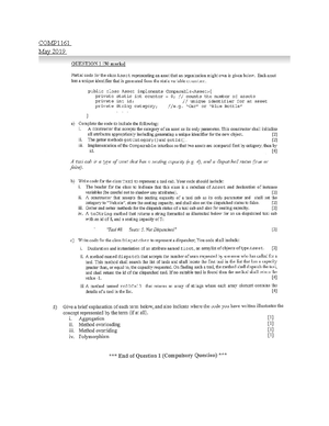 Lab 8 - Lab - COMP1161: Introduction to Object Oriented Programming Lab 8 1. Introduction This ...