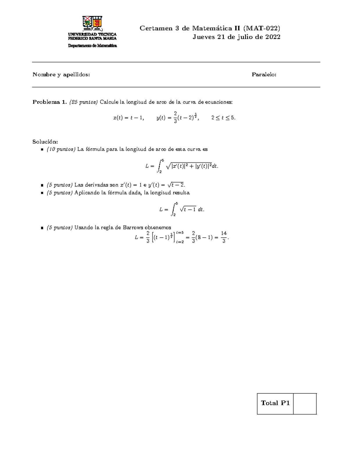 Certamen 3 MAT-022 2022-1 (pauta) - Certamen 3 de Matem ́atica II (MAT-022) Jueves 21 de julio ...