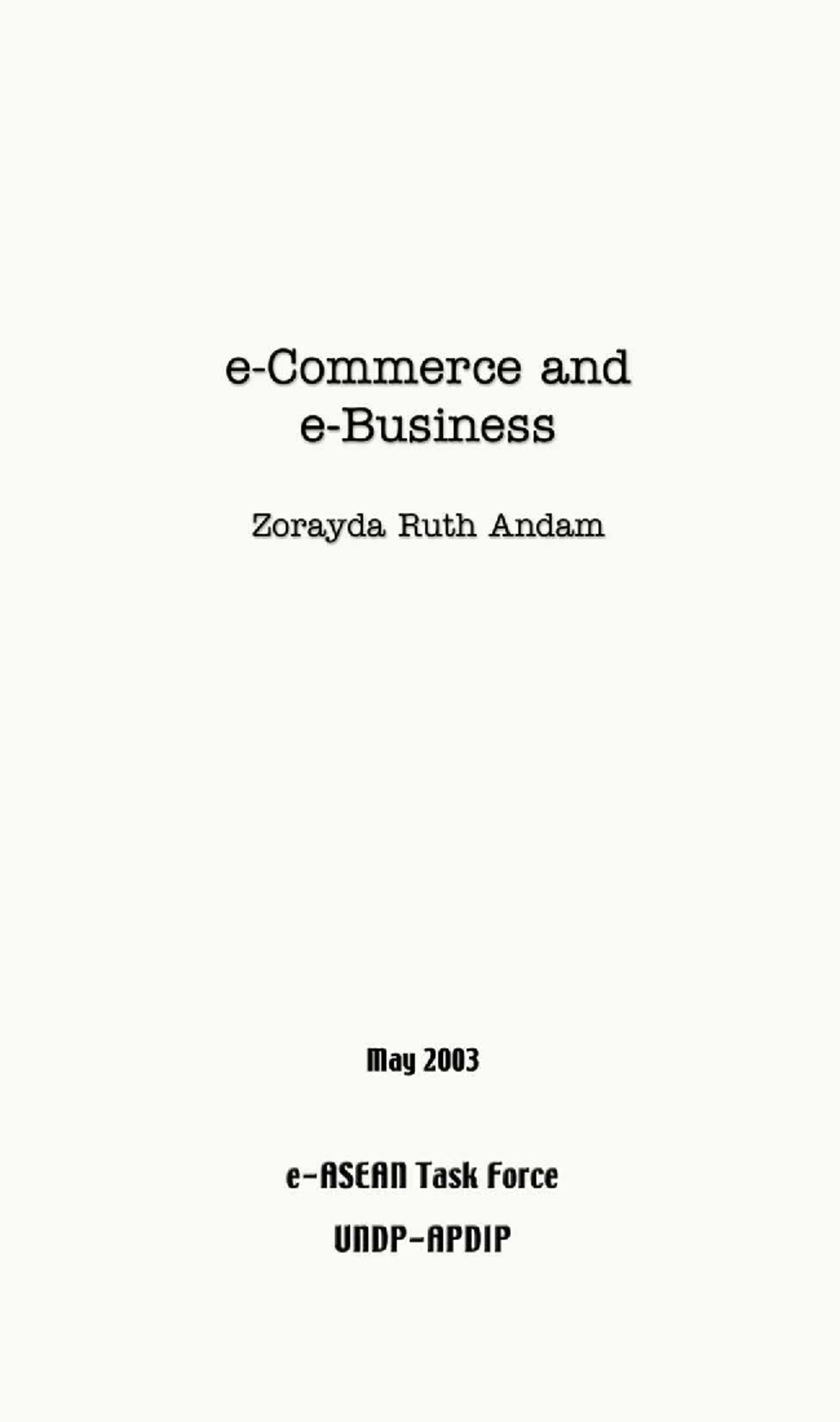 2. E Commerce and E Business Author Zorayda Ruth Andam - PREFACE One ...