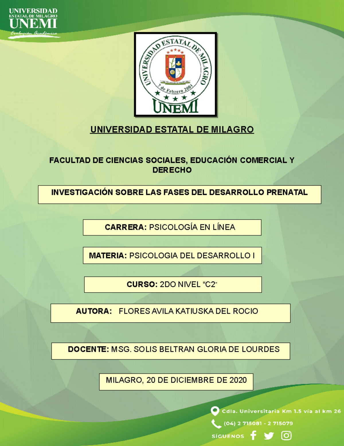 Fases del desarrollo prenatal tarea psiclogia del desarrollo - DOCENTE ...