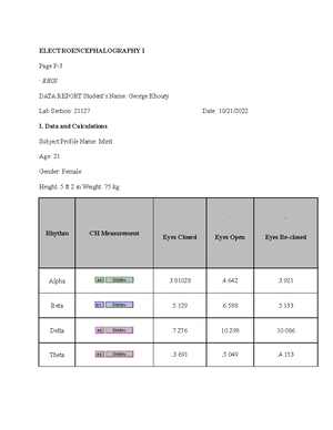Bio 205 ecg lab report - Marcelina Rokicki 9/24/ BIO 205 LAB ...