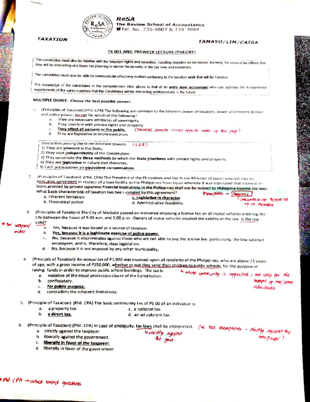 Sample/practice exam 18 May 2018, questions and answers - Accounting ...
