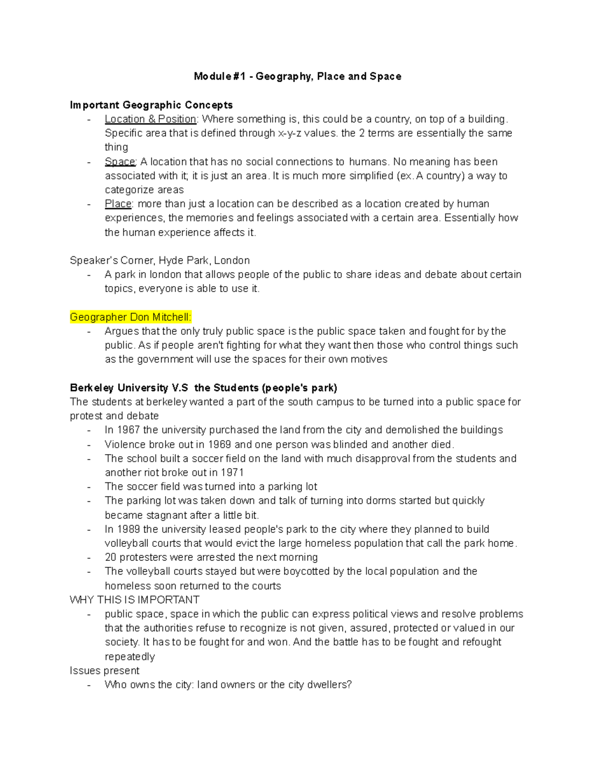 GPHY 101 Midterm notes - Gphy 101 - queensu - Studocu
