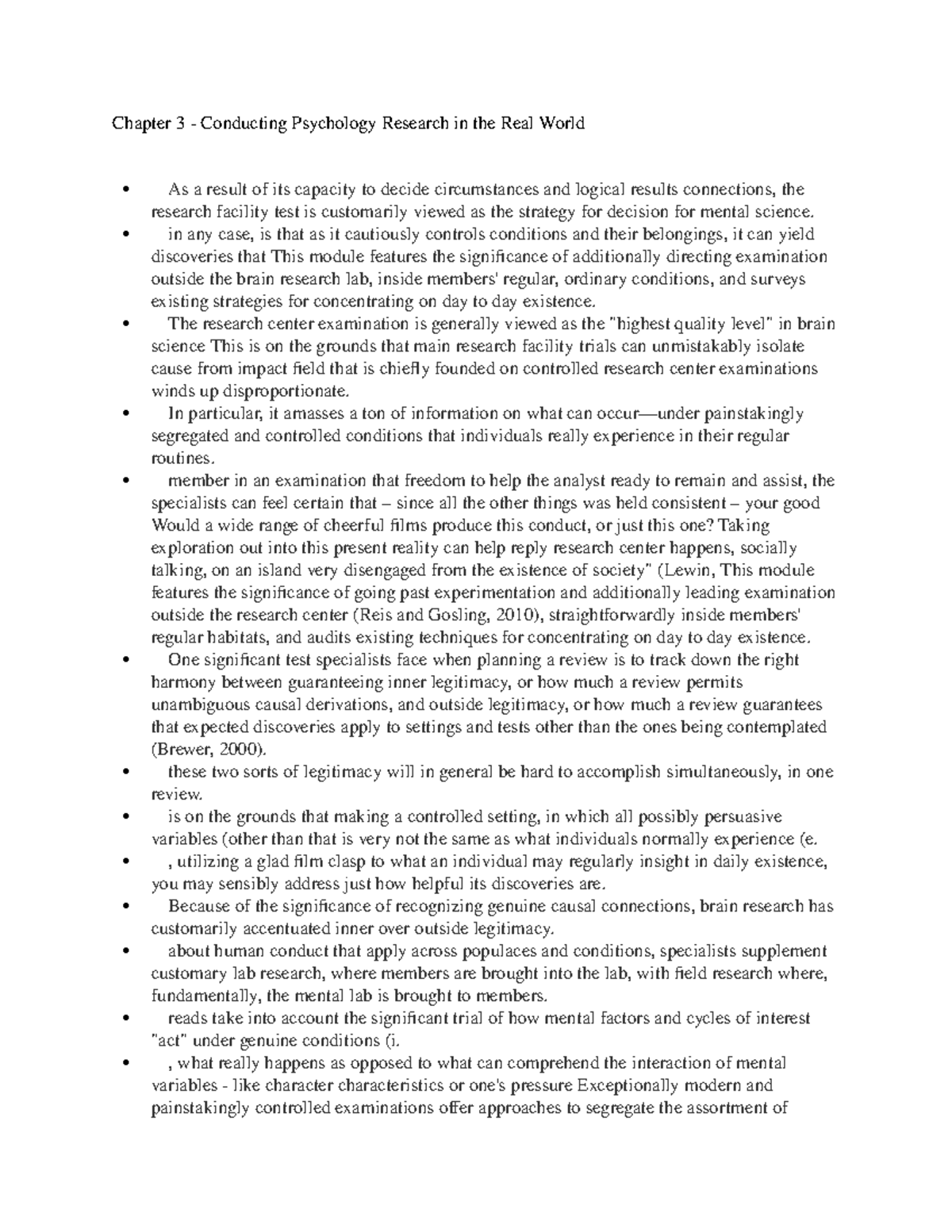 Chapter 3 - Research in the Real World - Chapter 3 - Conducting ...