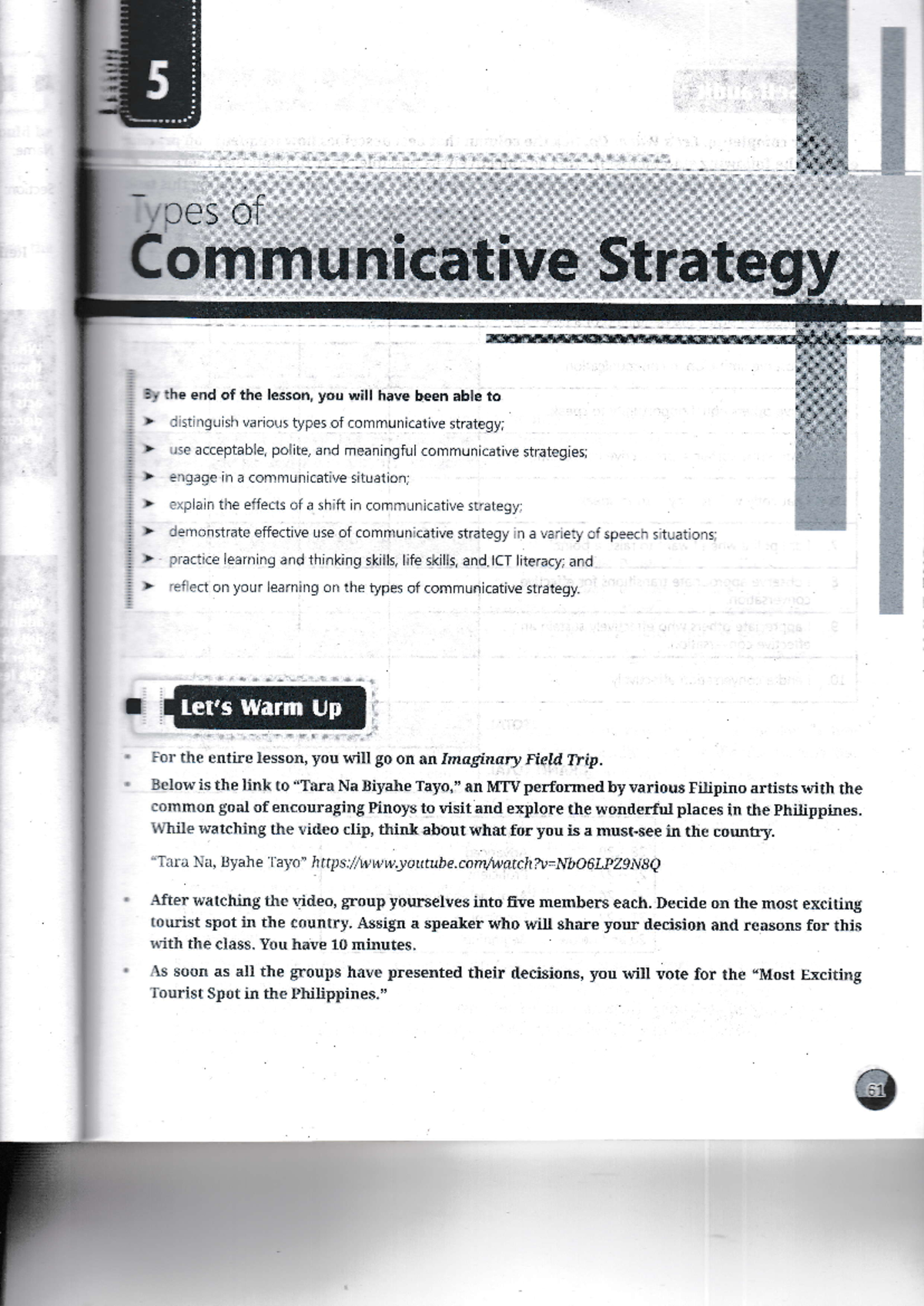 Lesson 5-Communicative Strategy - Commu nicative Strategy r ., ces of ...