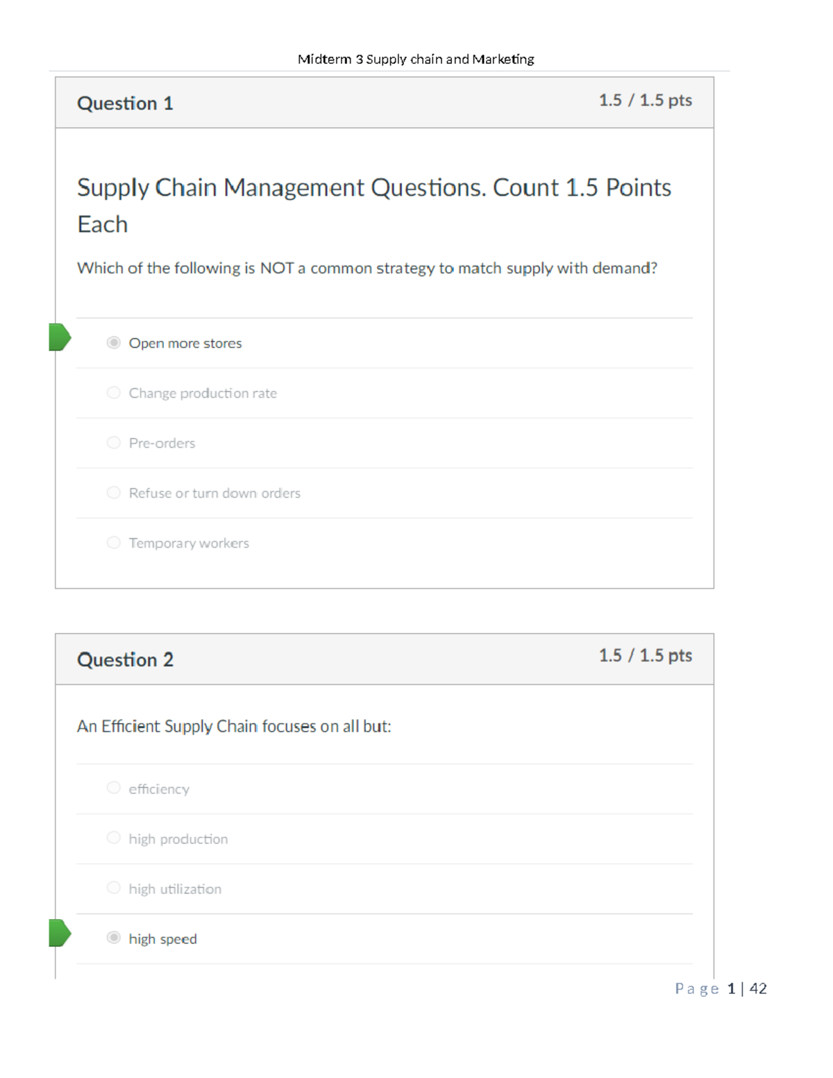 Midterm 3 SCM Mktg Fall 2020 Solution - MGT 8803 - Studocu