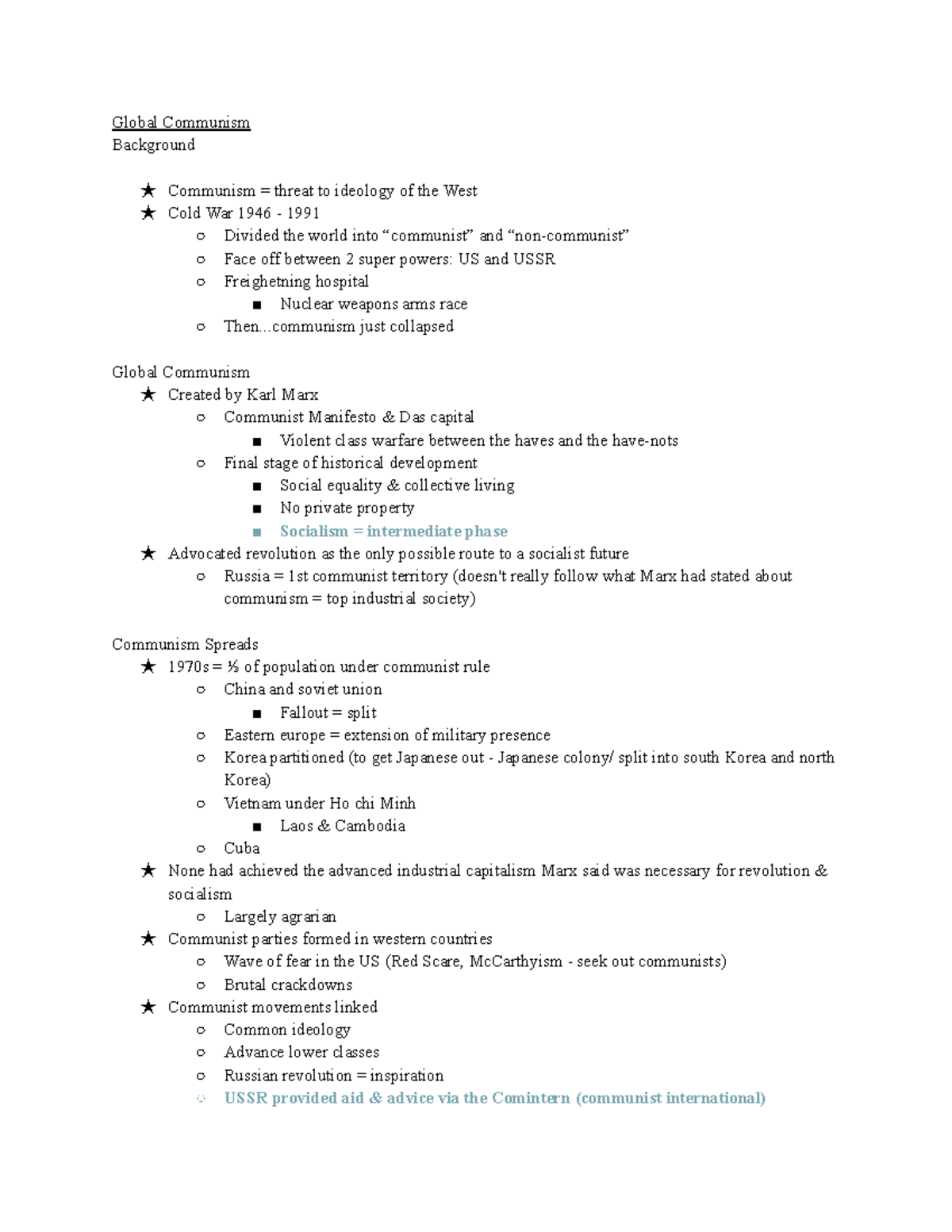 Global Communism - Global Communism Background ★ Communism = threat to ...