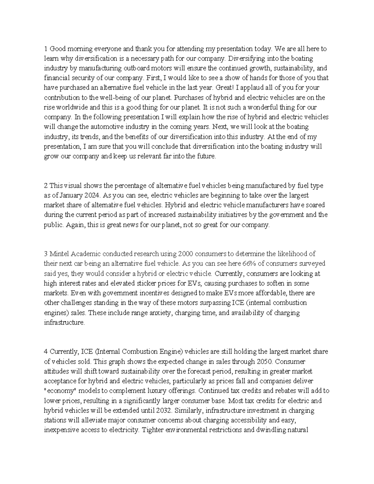 Project 3speakernotes - 1 Good morning everyone and thank you for ...