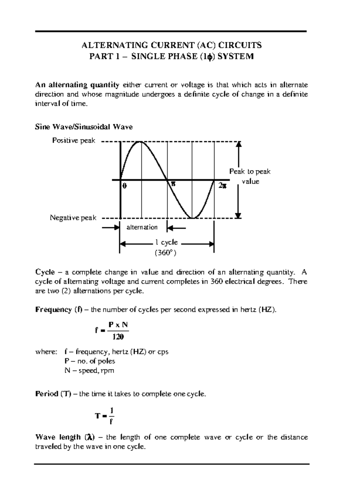 Single-Phase AC Circuits - ALTERNATING CURRENT (AC) CIRCUITS PART 1 ...