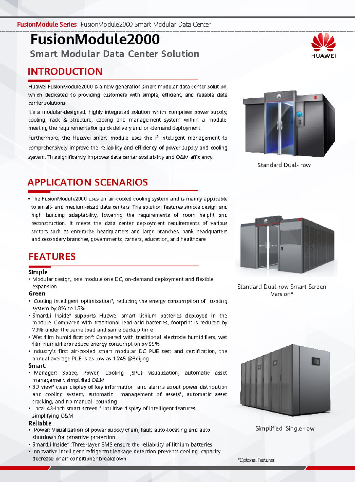 Fusion Module 2000 Smart Modular Data Center Datasheet - Huawei ...