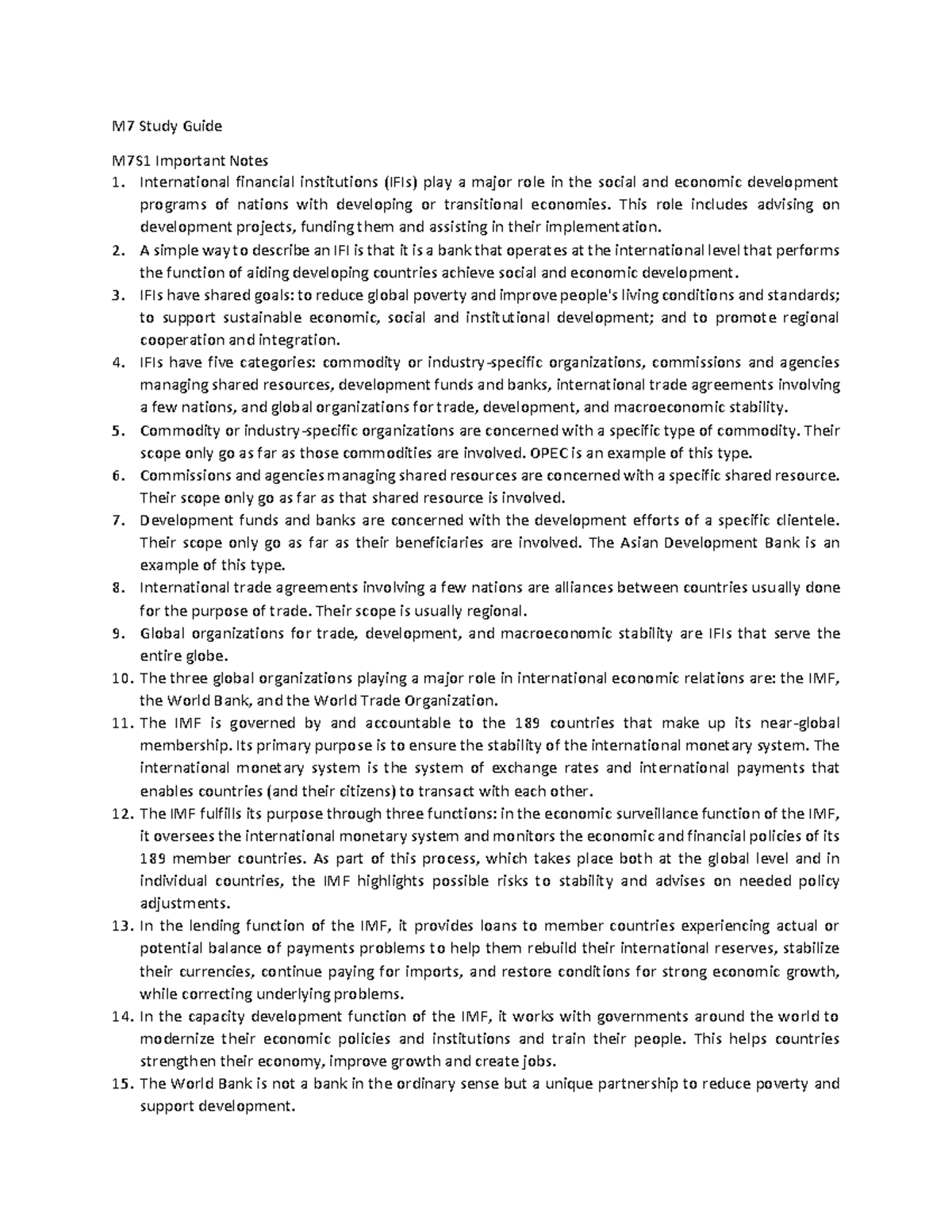 M7 Study Guide - asd - M7 Study Guide M7S1 Important Notes ...