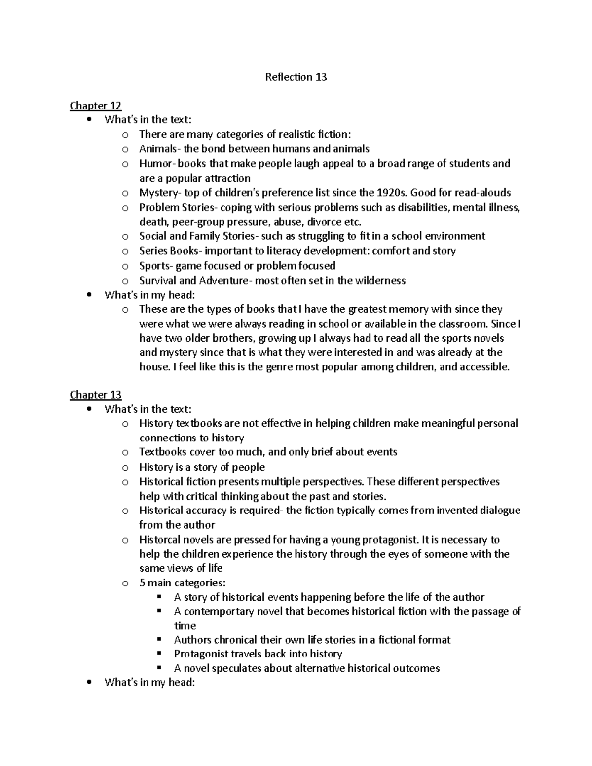 Reflection 13 - Reflection 13 Chapter 12 What’s in the text: o There ...