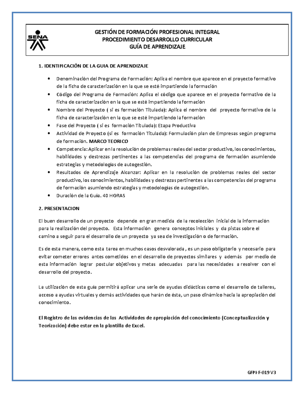GFPI-F-019 Formato Guia de Aprendizaje Marco Te+¦rico Proyecto Productivo Art - GESTIÓN DE ...