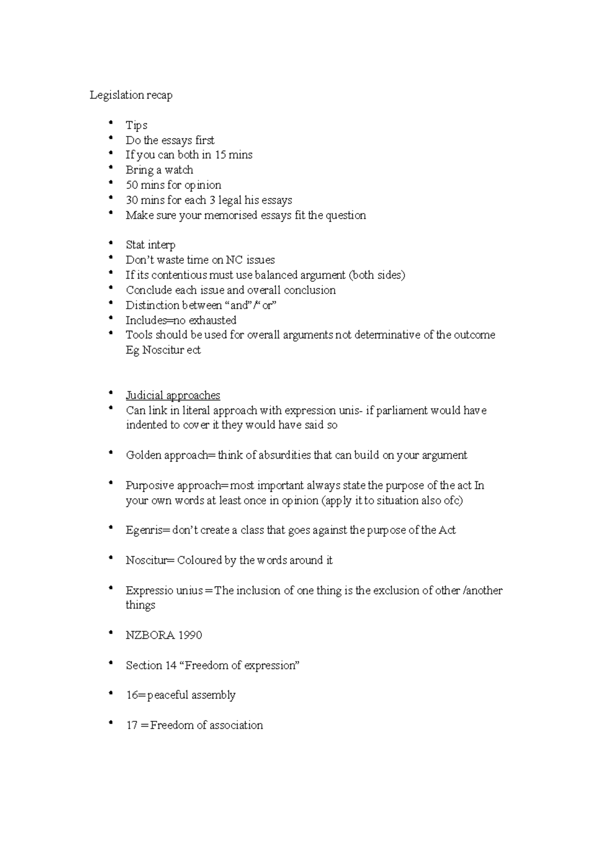 Legislation-recap - A recap of the entire legislation topic for laws ...