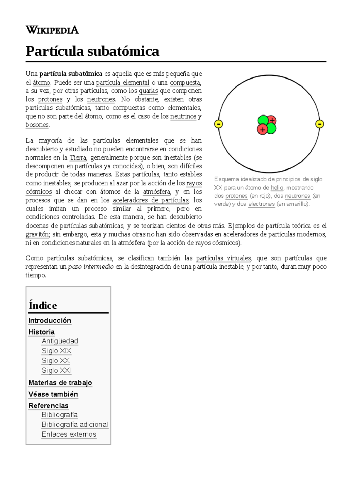 Partícula subatómica - Definiciones - Esquema idealizado de principios ...