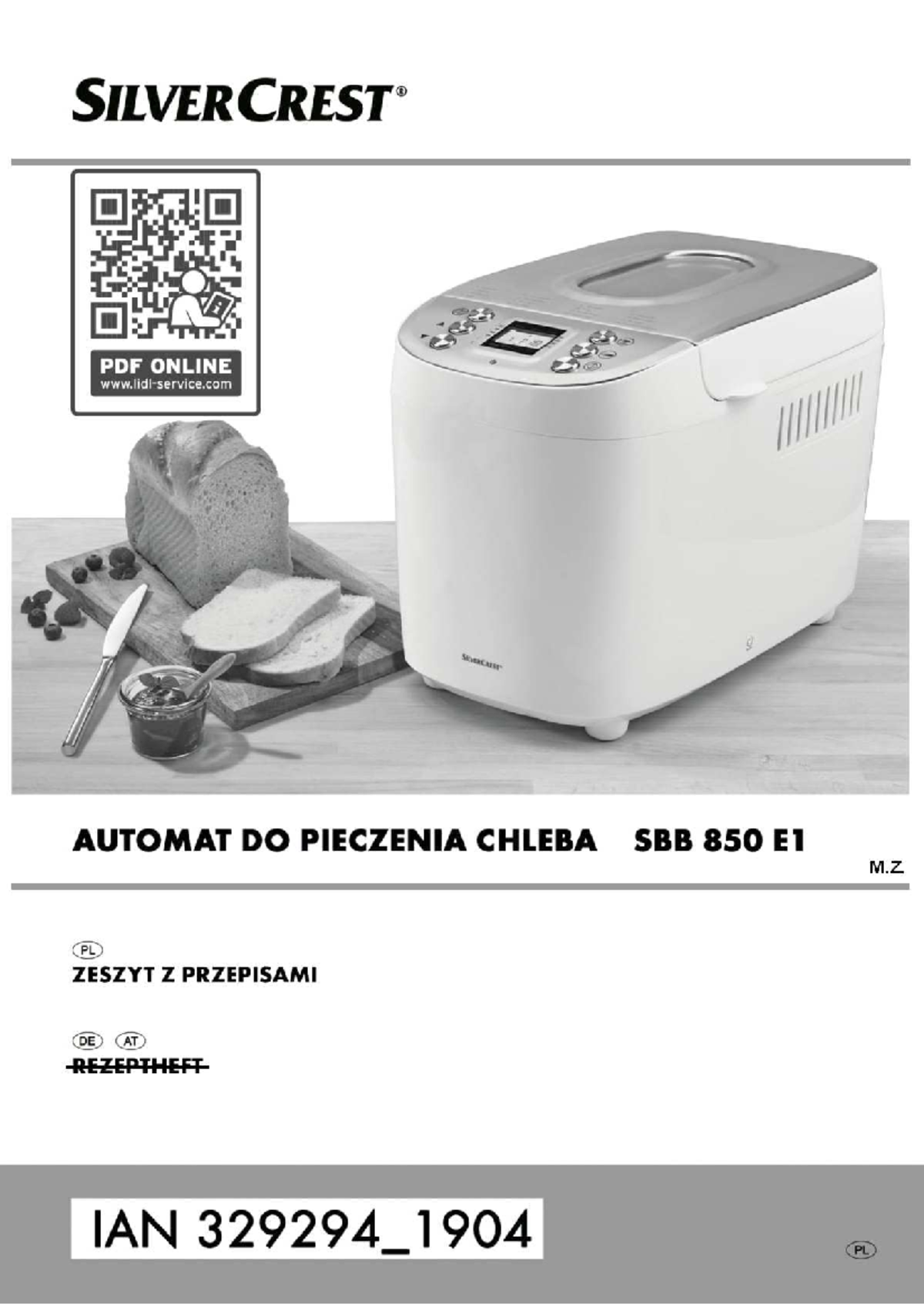 Automat do chleba Silver Crest SBB 850 E1 - przepisy PL - 2 - Polski ...