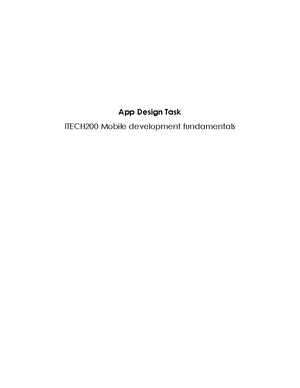 App Design Report FOR MOBILE DATA FUNDAMENTALS - ITECH2000 - Fed Uni - Studocu