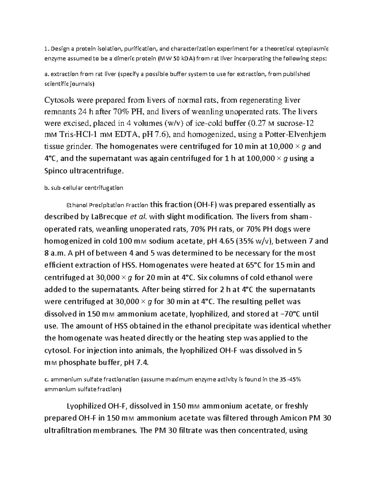 Biochemistry Activity 6 RAT Liver Extraction Answer - Design a protein ...