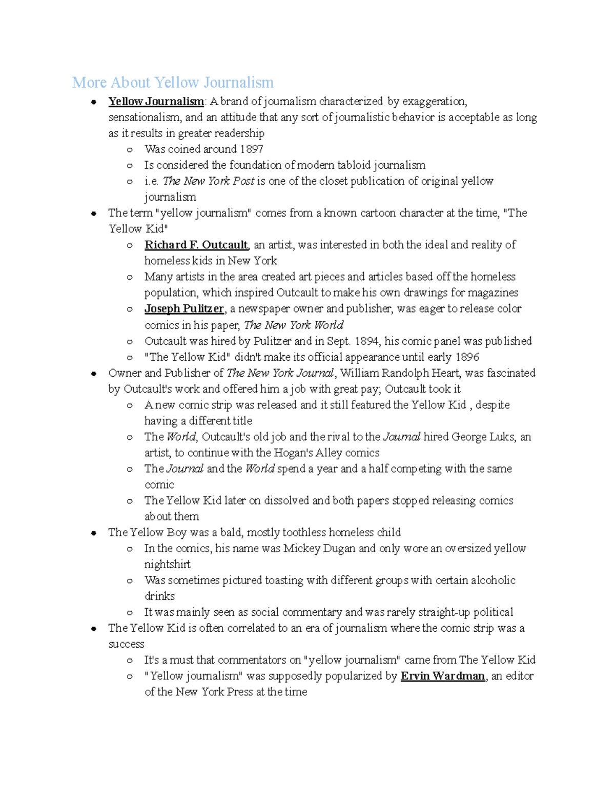 Ch. 4 Newspapers - Intro to Mass Comm. textbook notes - More About ...