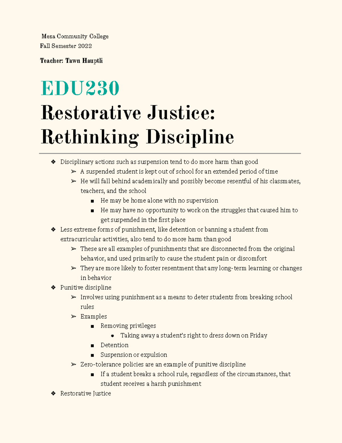 Inspire 55 - Notes corresponding with Restorative Justice: Rethinking ...