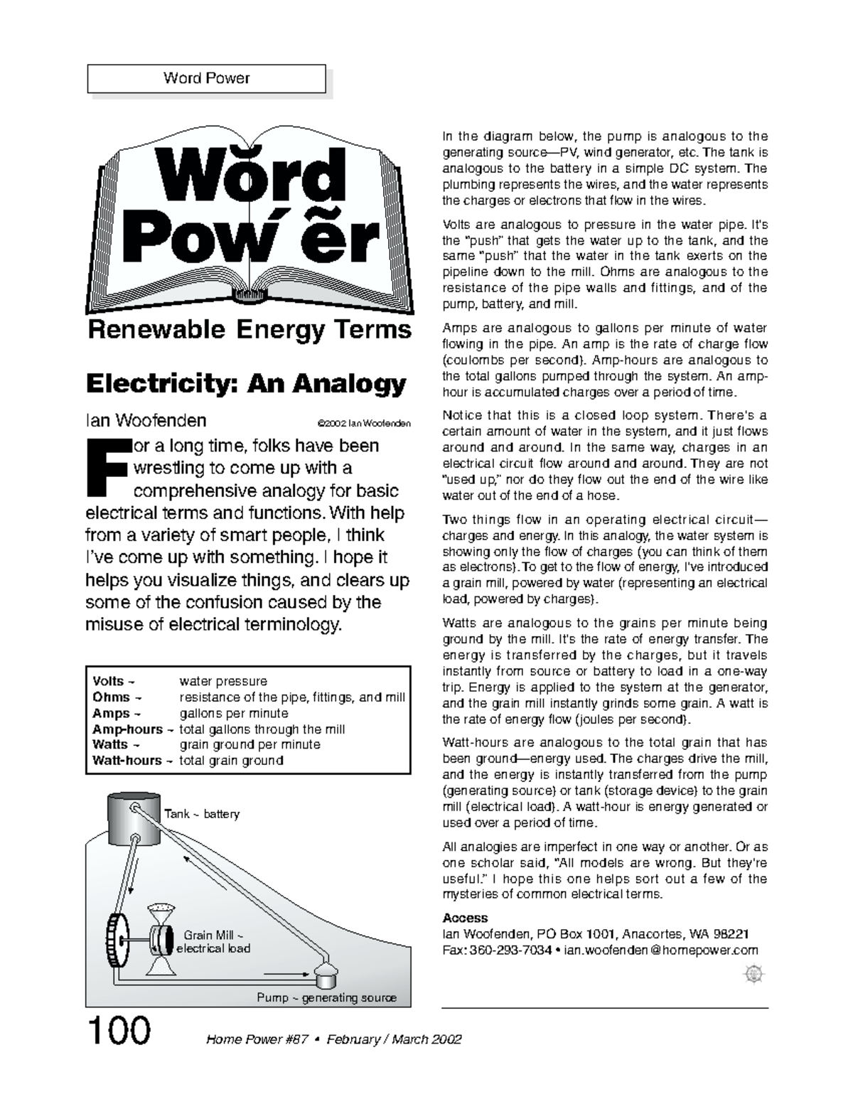 HP87 - manual hp87 example - 100 Home Power #87 • February / March 2002 ...