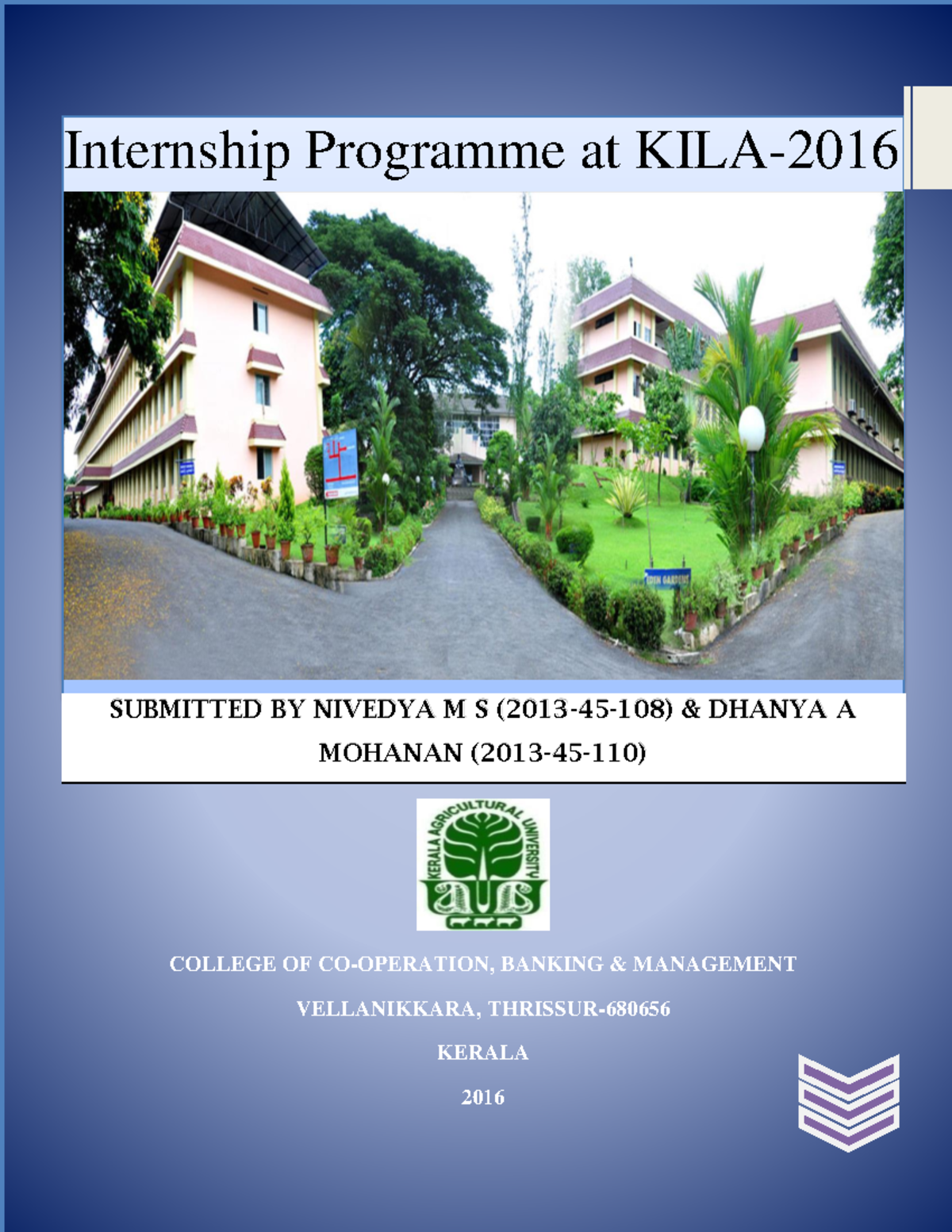 KILA Project- Thalikulam GP - Internship Programme at KILA- SUBMITTED ...