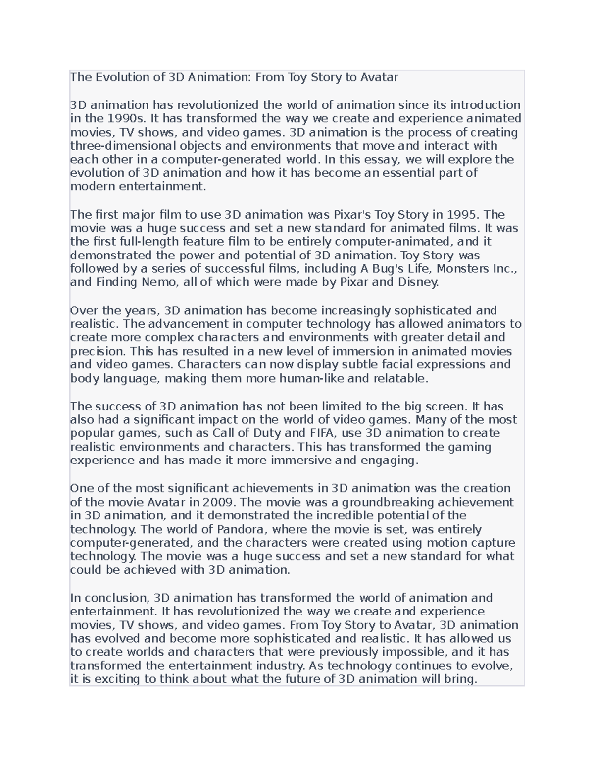 The Evolution of 3D Animation - It has transformed the way we create ...