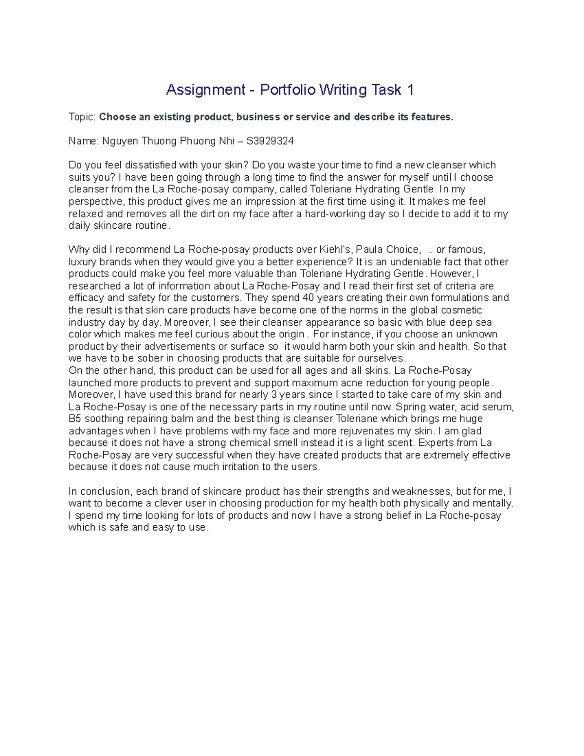 Nguyen Thuong Phuong Nhi - Portfolio Writing Task 1 - 2nd Draft ...