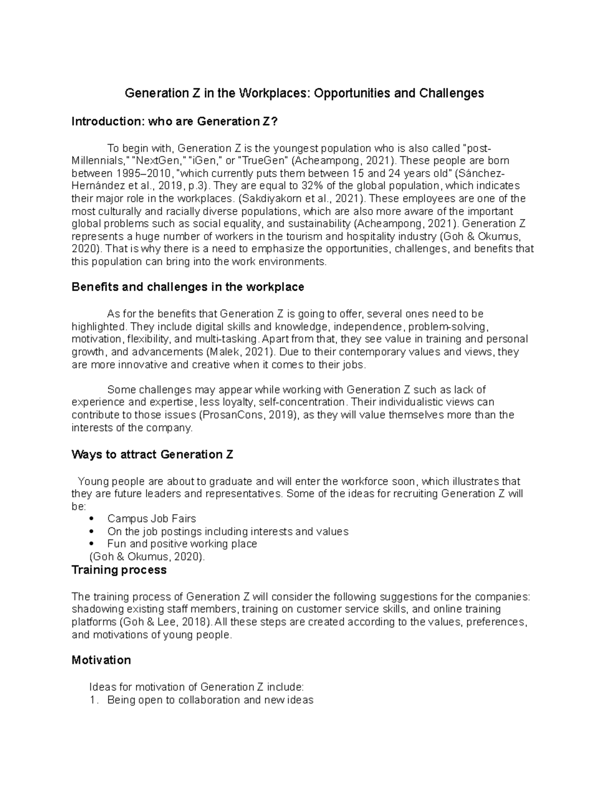 Generation Z in the Workplaces summary - Generation Z in the Workplaces ...