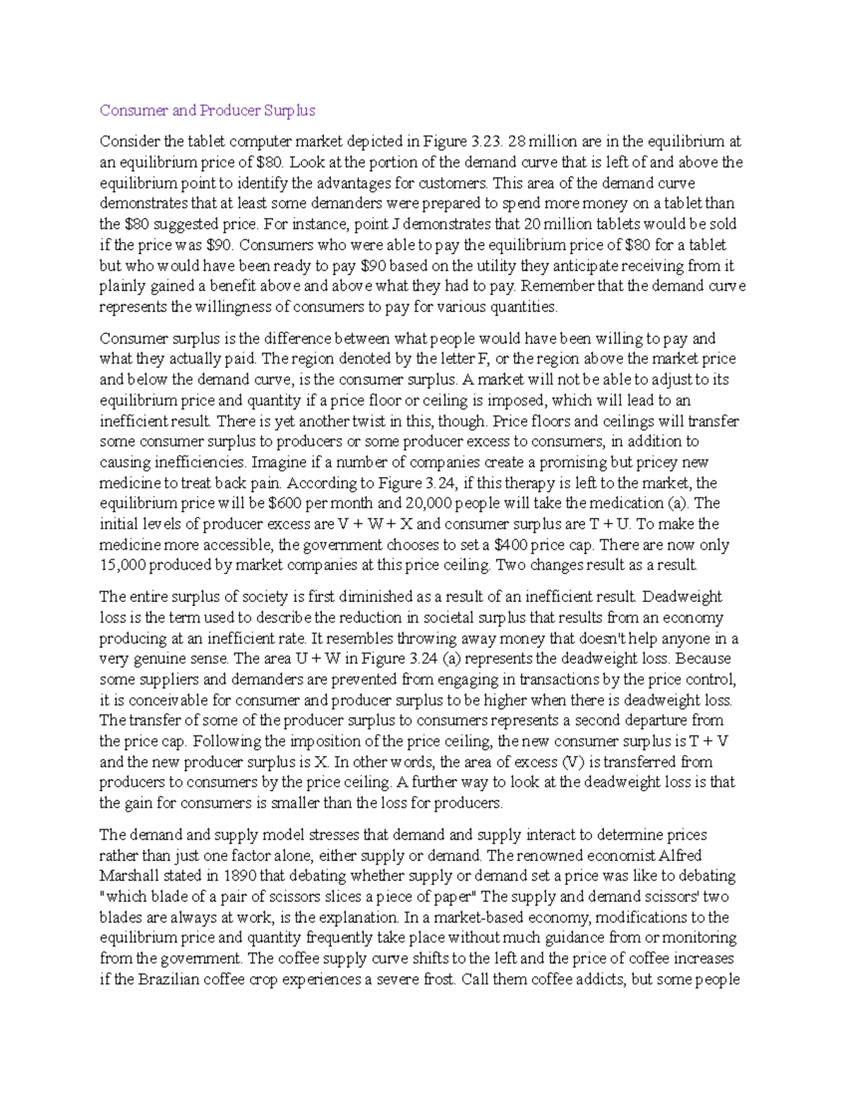 Consumer and Producer Surplus - Consumer and Producer Surplus Consider ...
