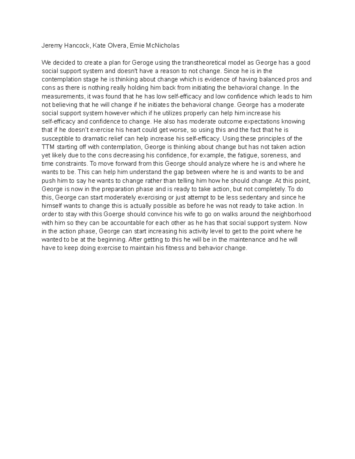 Application #3 - xxx - Jeremy Hancock, Kate Olvera, Emie McNicholas We ...