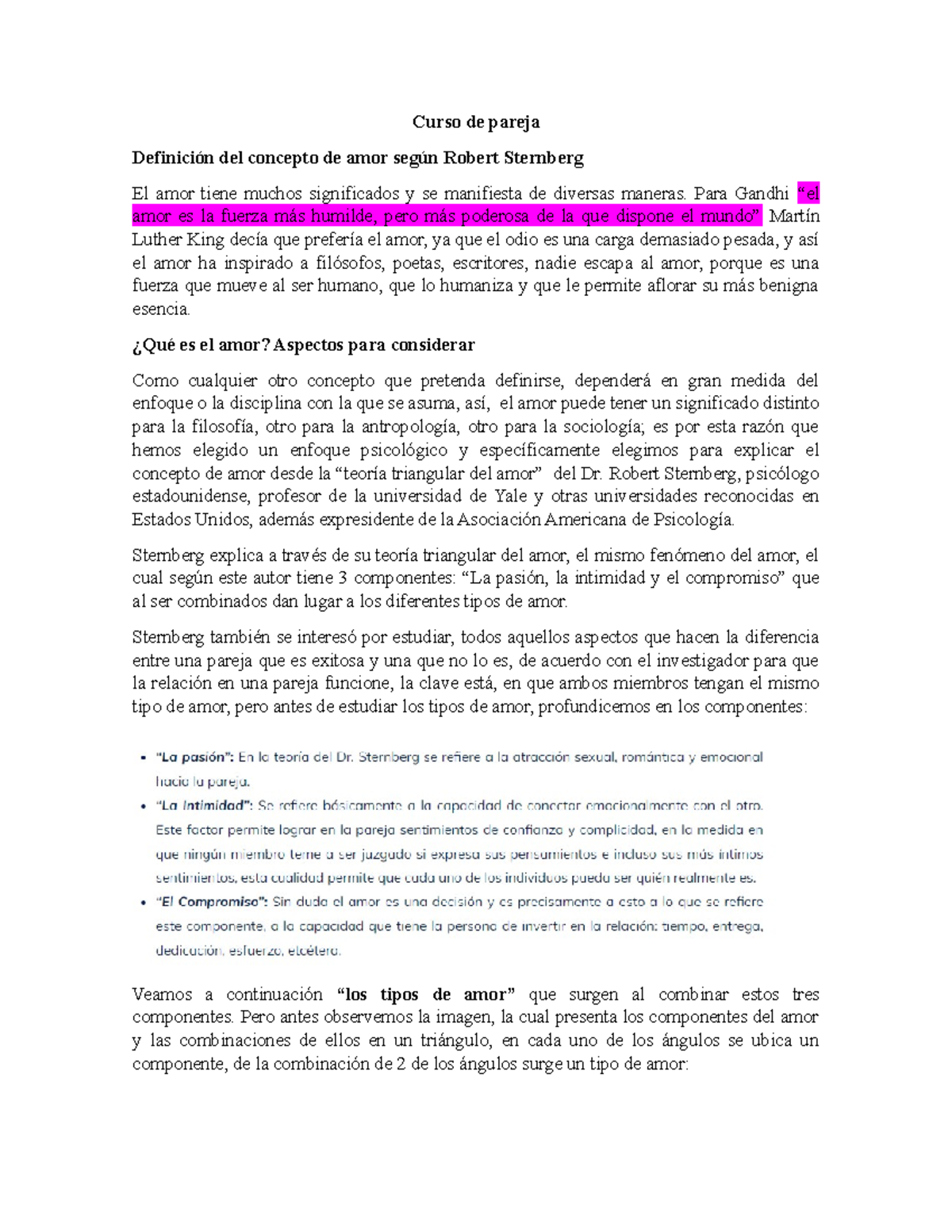 Curso de pareja - Curso de pareja Definición del concepto de amor según ...