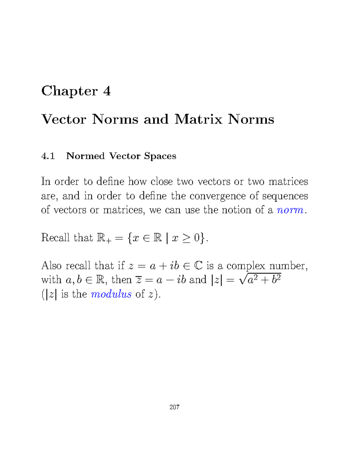 Machine learning - Chapter 4 Vector Norms and Matrix Norms 4 Normed Vector Spaces In order to ...