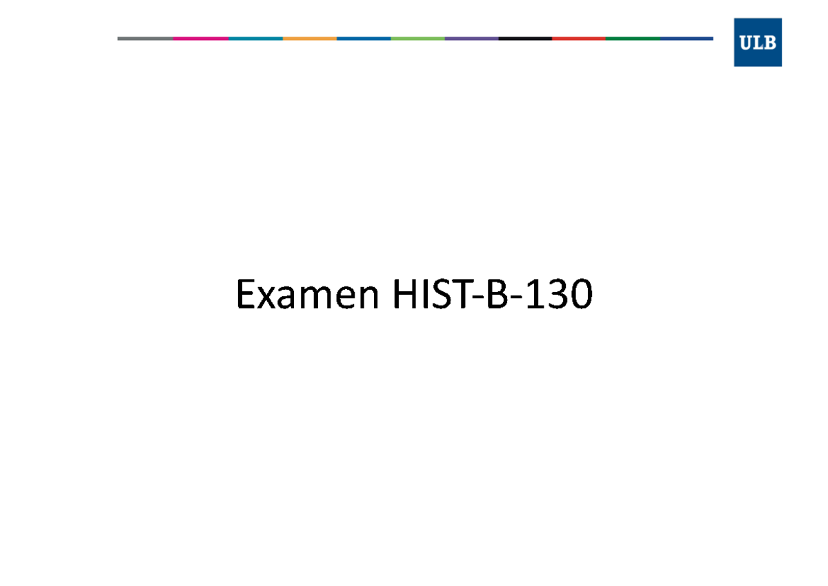 Modalité d'examen - modalité d'examen - Examen HIST-B- HIST-B- 130 ...
