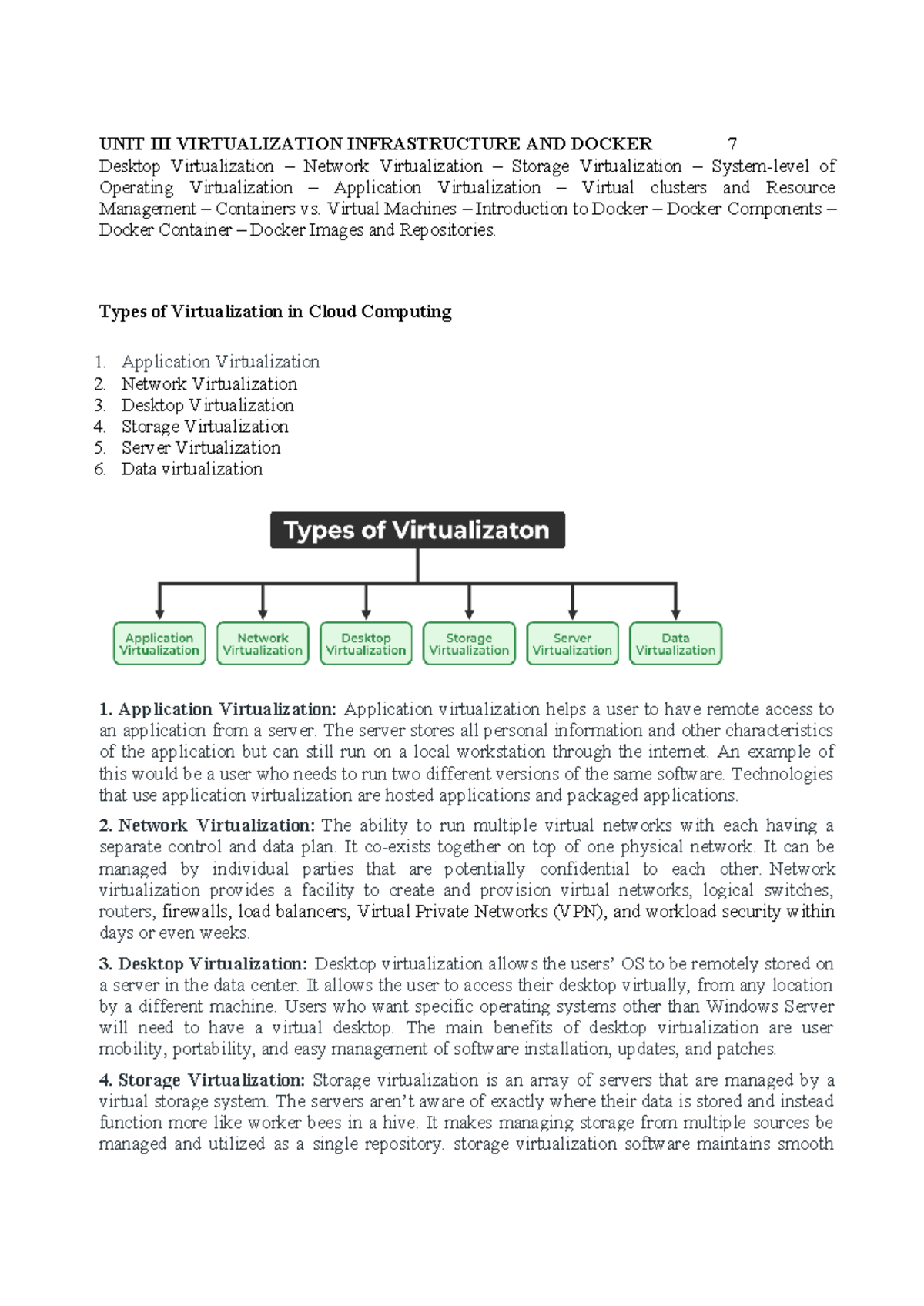 UNIT III Virtualization Infrastructure AND Docker - UNIT III VIRTUALIZATION INFRASTRUCTURE AND ...