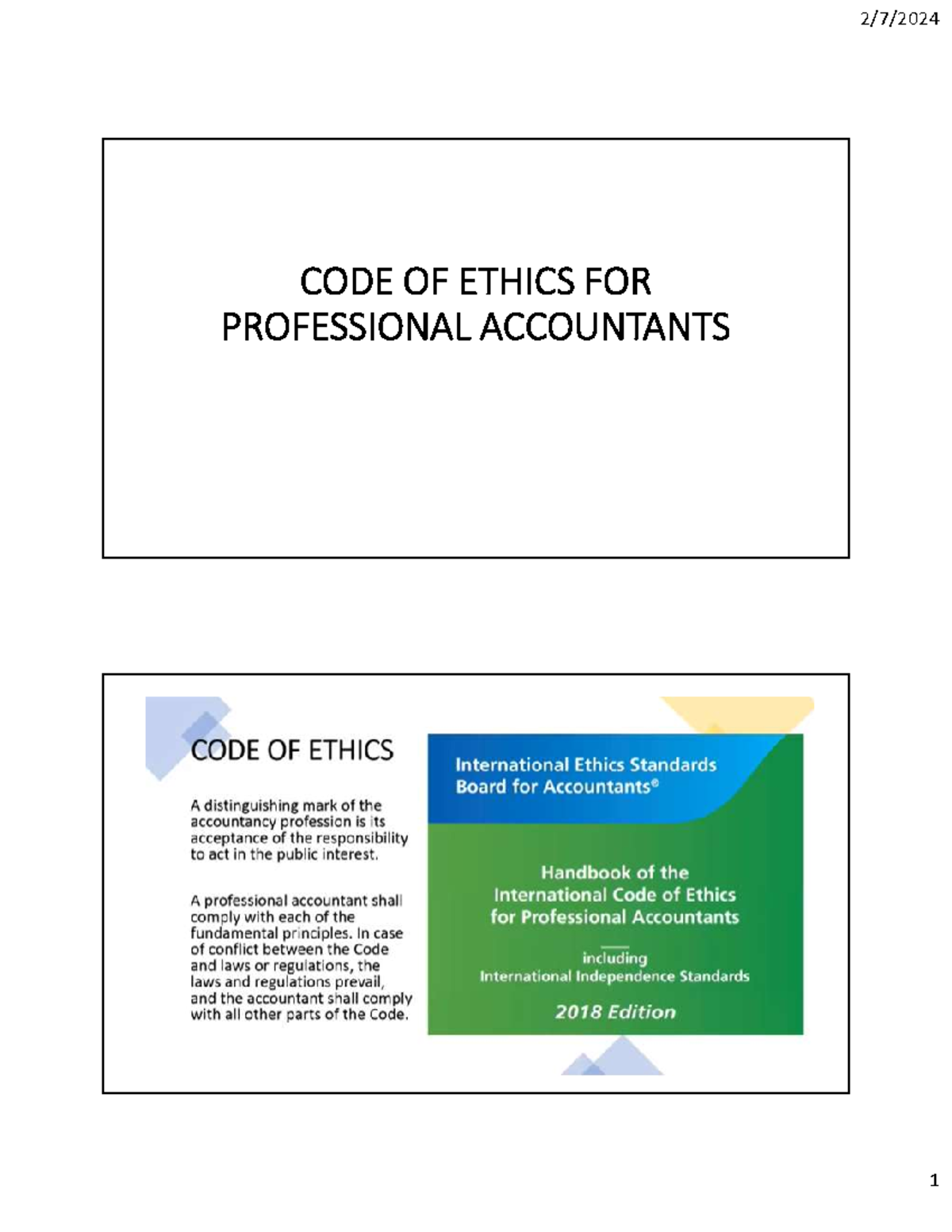 Code of Ethics and PSQC 1 - General Principles of Education - CODE OF ...