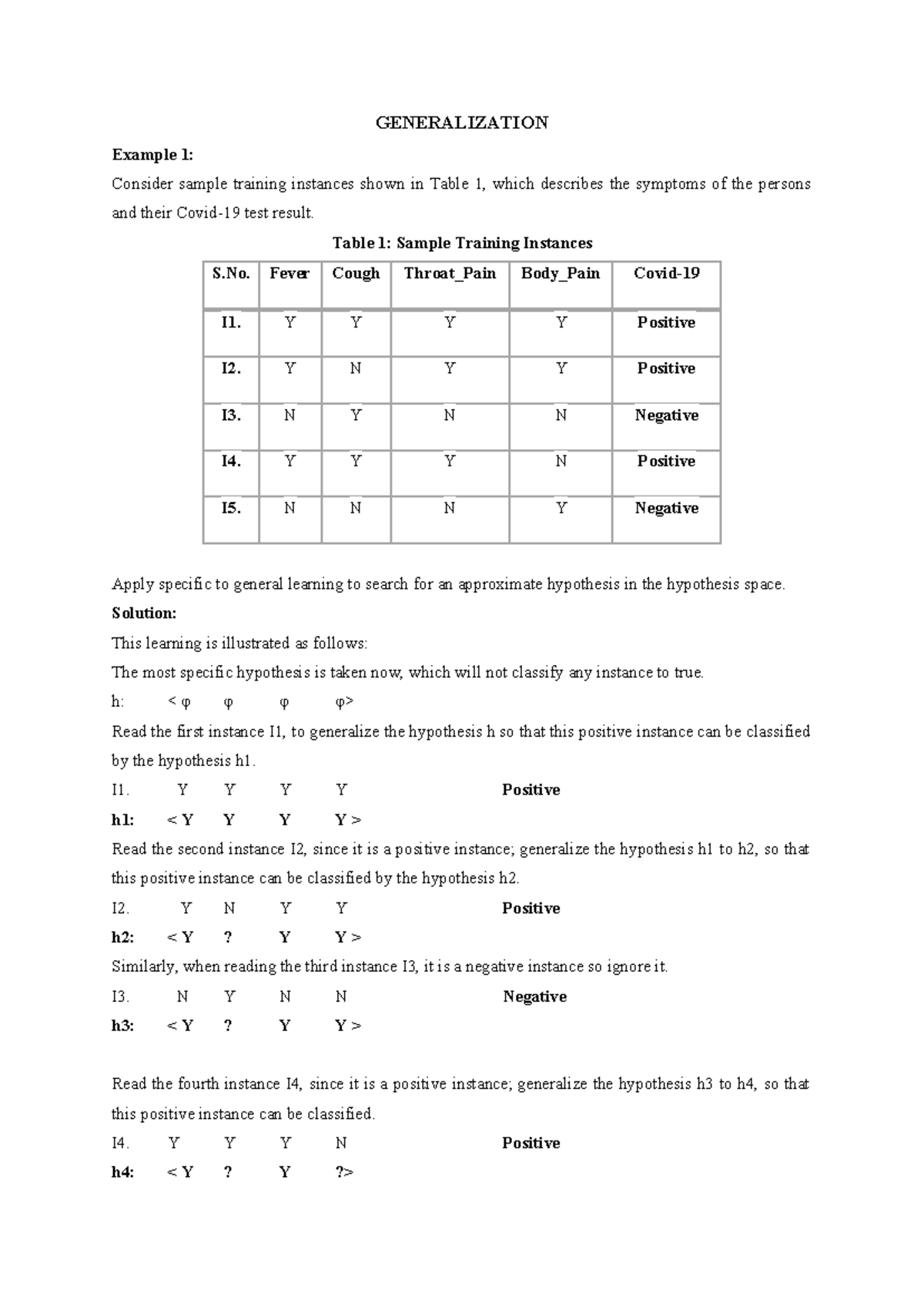 02 Section 3 - GENERALIZATION Example 1: Consider sample training ...
