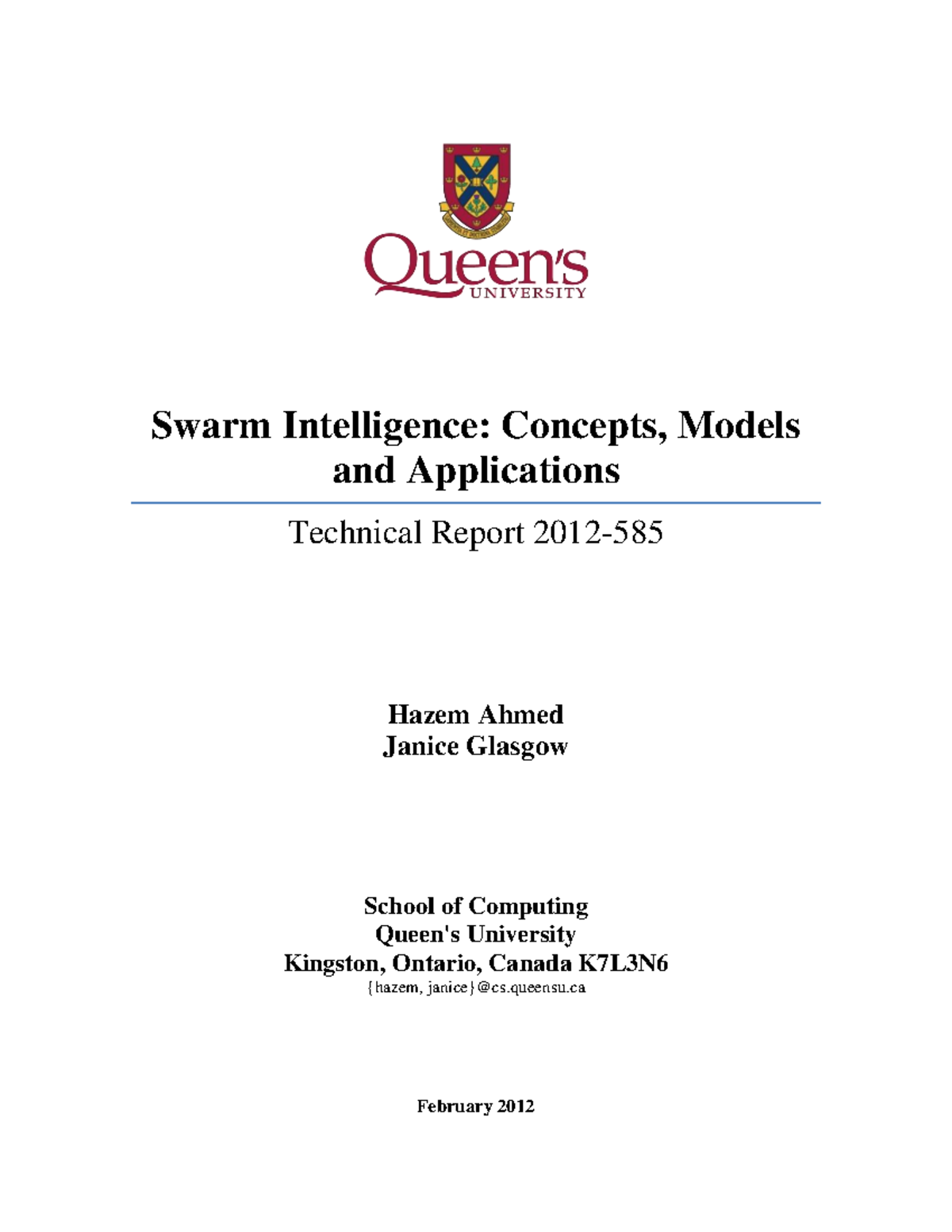 Swarm Intelligence Concepts Models and A 3 - Swarm Intelligence ...