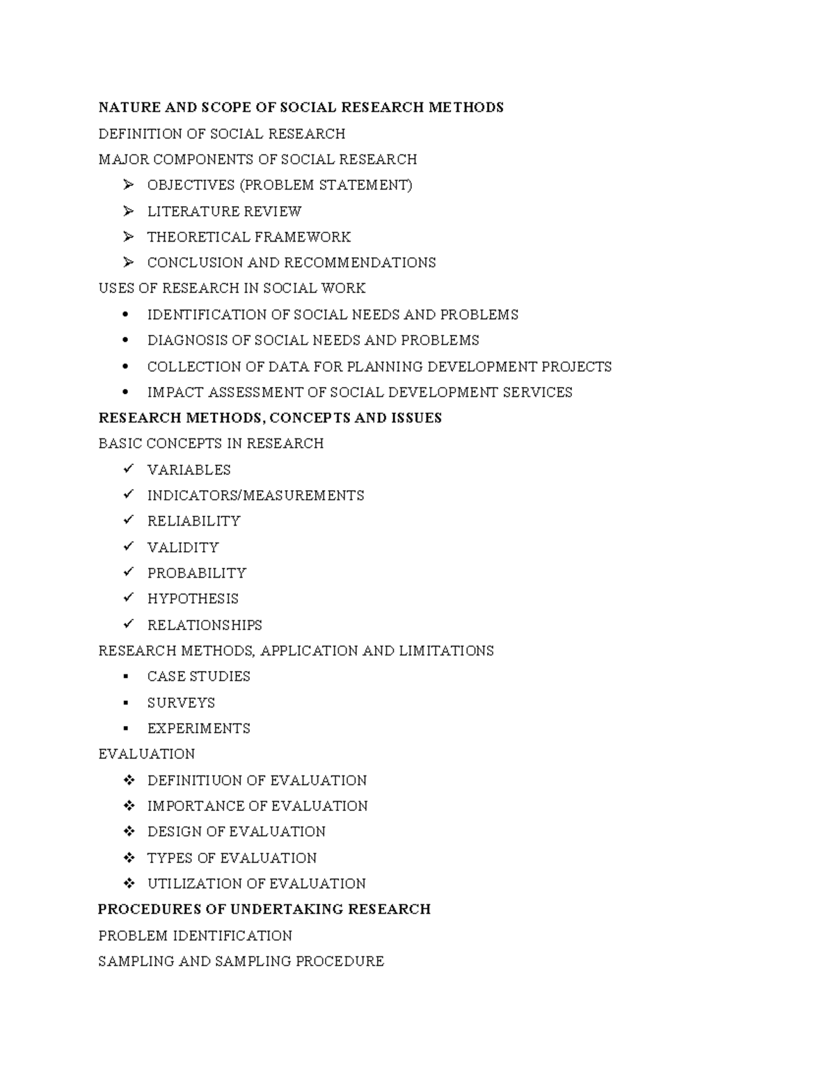 Social Research Methods-1 - NATURE AND SCOPE OF SOCIAL RESEARCH METHODS ...