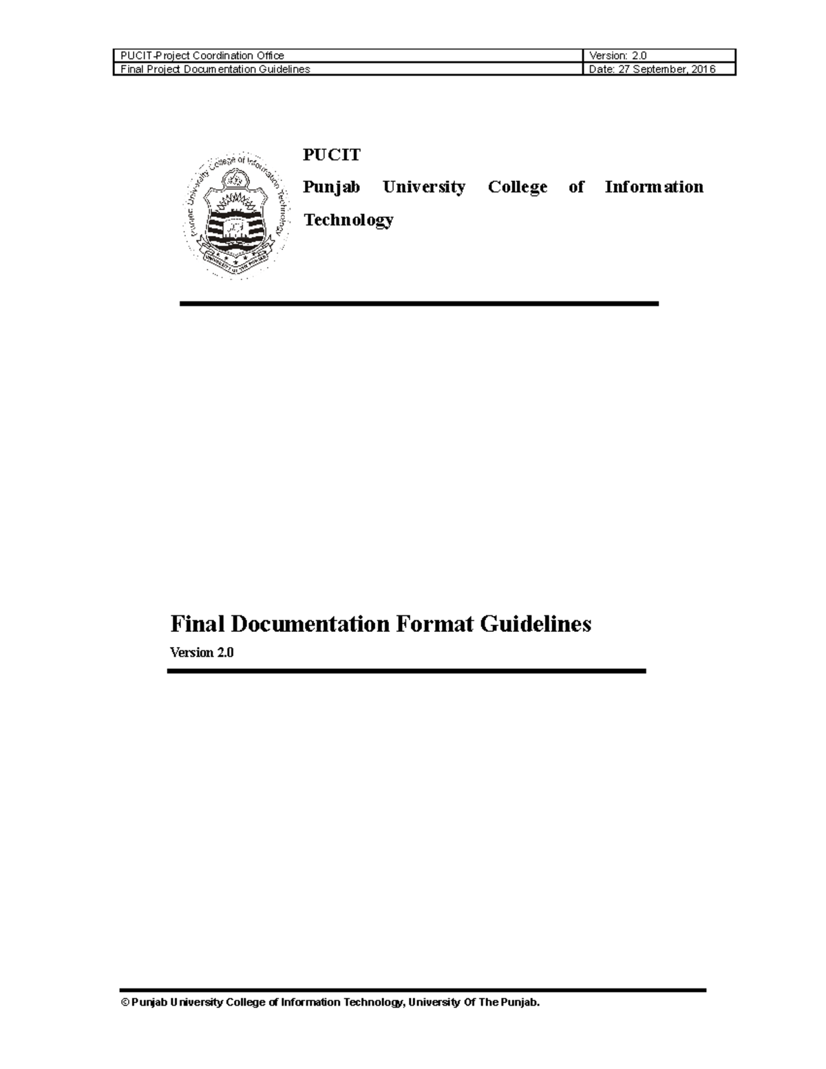 Final Documentation Format - Final Project Documentation Guidelines ...