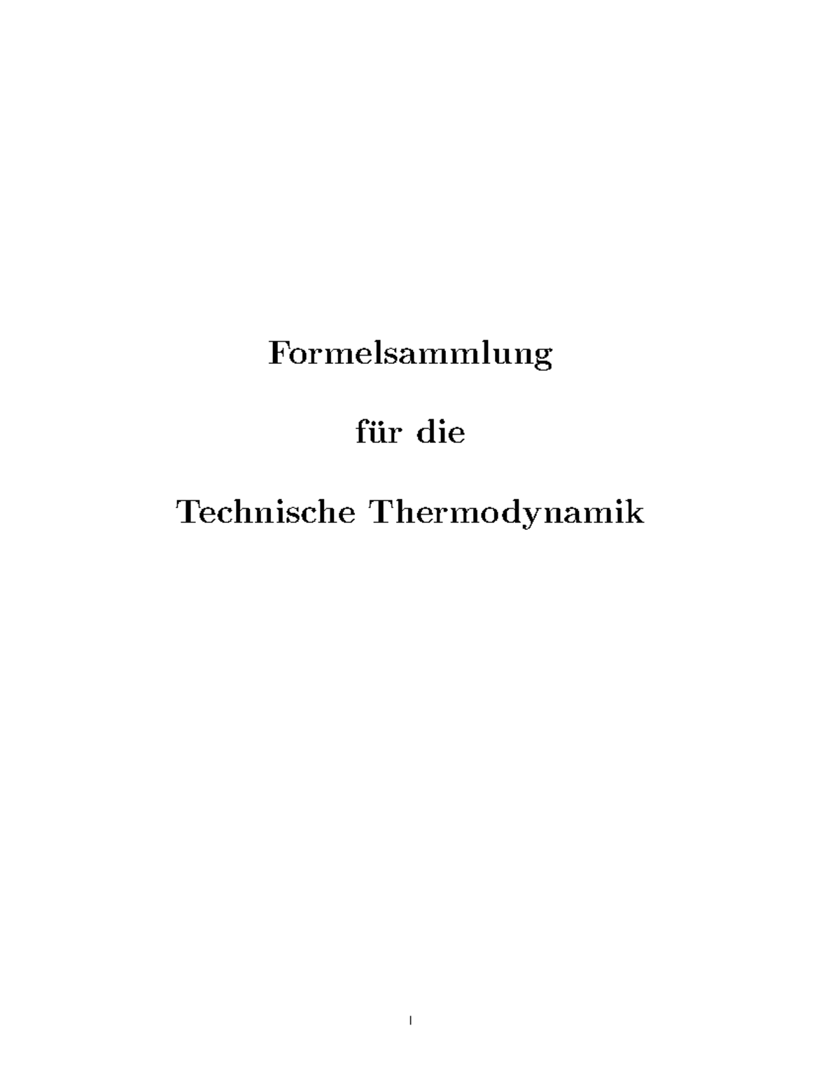 Technische Thermodynamik Formelsammlung - Formelsammlung f ur die ...