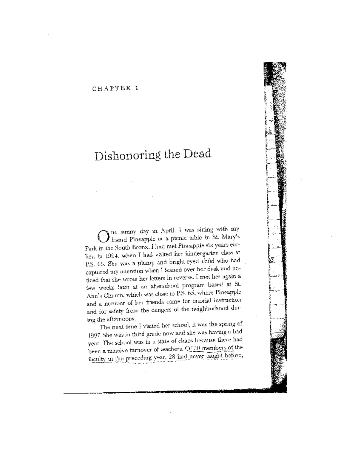 The Shame of the Nation Dishonoring the Dead - CHAPTER 1 Dishonoring ...